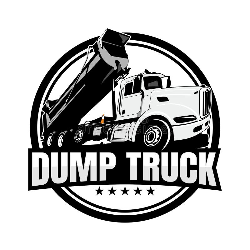 Dump truck logo design stock vector. Illustration of transportation ...