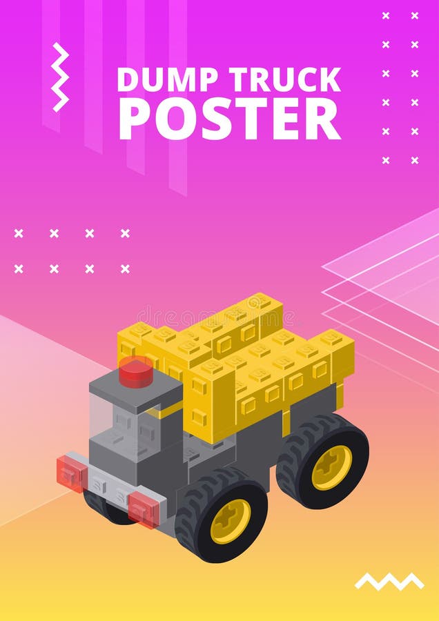 Dump Truck Poster for Print and Design. Vector Stock Vector ...