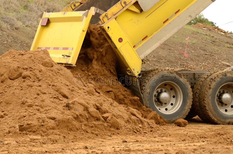 Excavator Loading a Dump Truck Stock Image - Image of bucket, activity ...