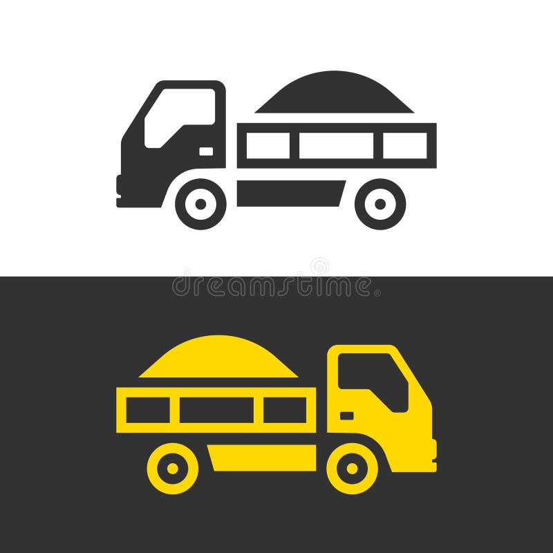 Dump truck or tipper icon stock vector. Illustration of dumper - 319264641