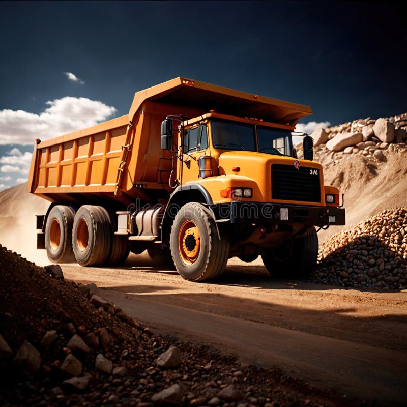 Dump Truck, Vehicle for Transporting Rocks in a Mine Quarry and ...