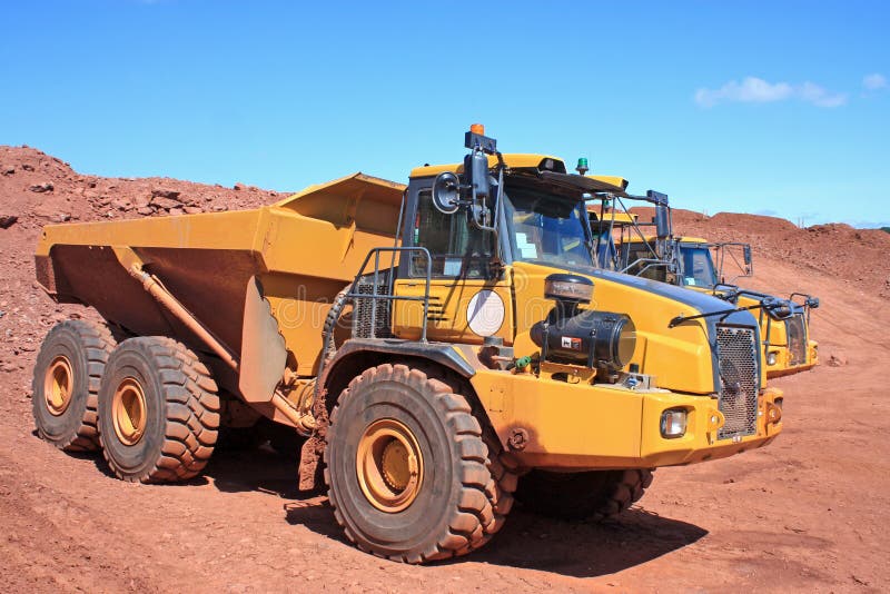 Dump Trucks stock image. Image of industrial, tread, heavy - 63510373