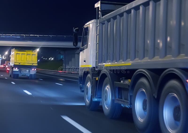 Dump Trucks Transport Freight Night Stock Photos - Free & Royalty-Free ...