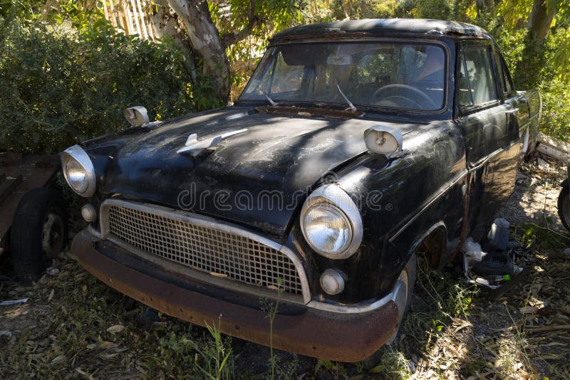 Dumped Old Car in the Forest Editorial Photo - Image of automobile ...