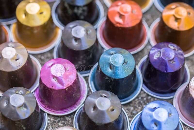 Dumped Plastic and Metal Espresso Coffee Capsules Environmental Issue ...