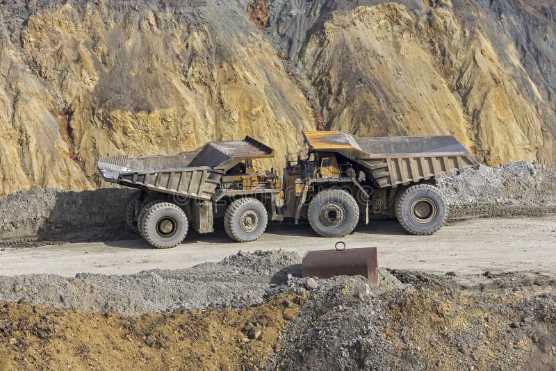 Dumper in open pit stock photo. Image of dumper, carbon - 53573198