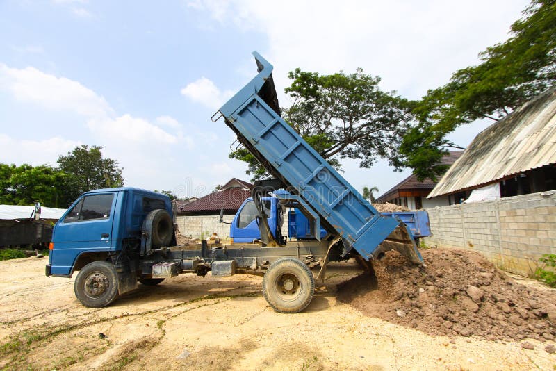 Dumper Truck on Construction Site,truck on a Construction Site in Land ...