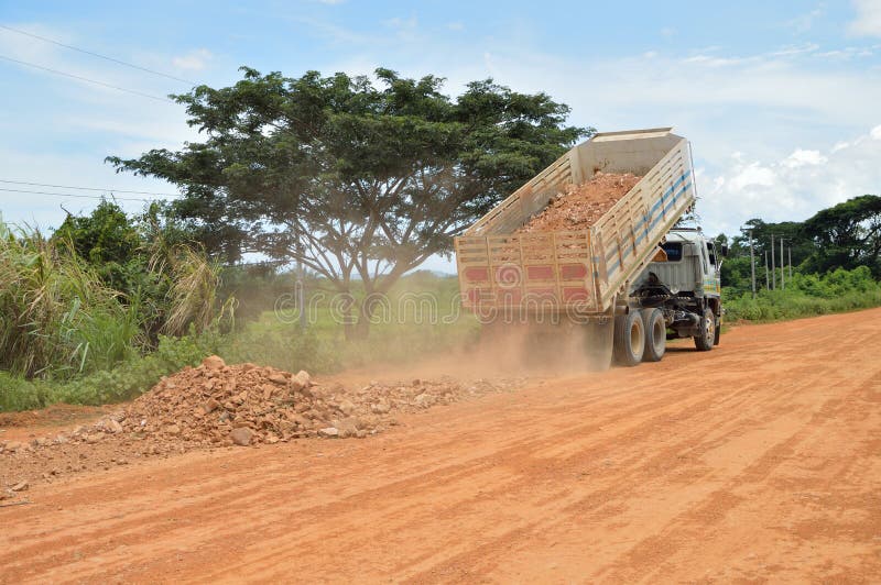 Dumper stock image. Image of sand, machinery, excavation - 43599305