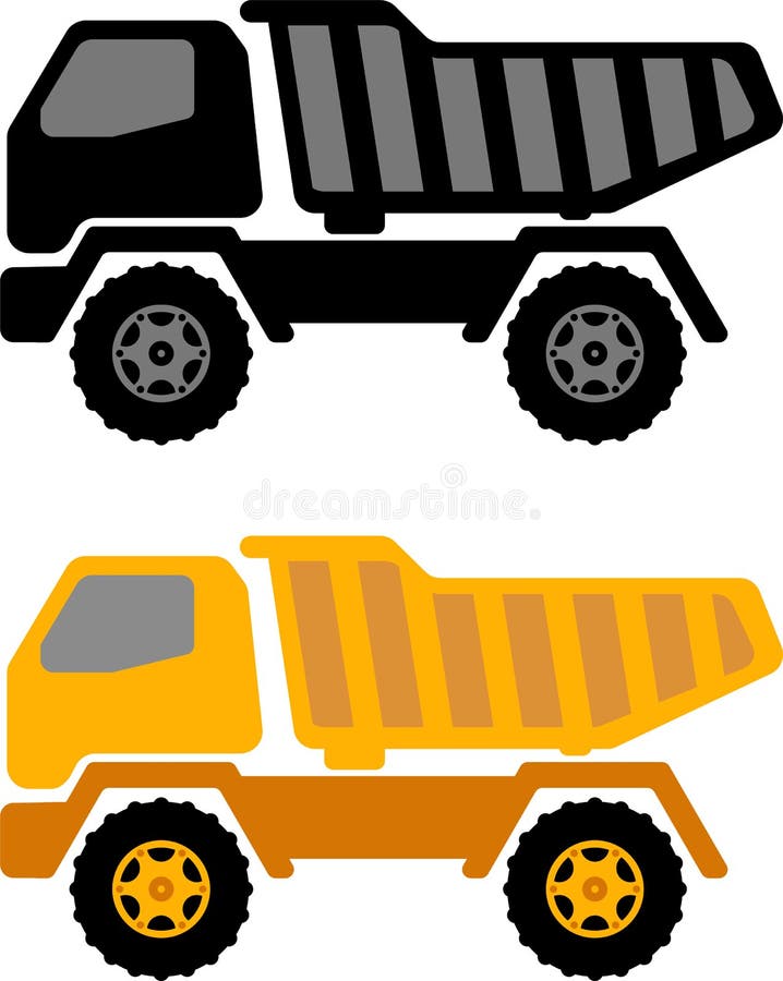 Dumper Truck. a Set of Trucks, Unloading and Carrying Soil and ...