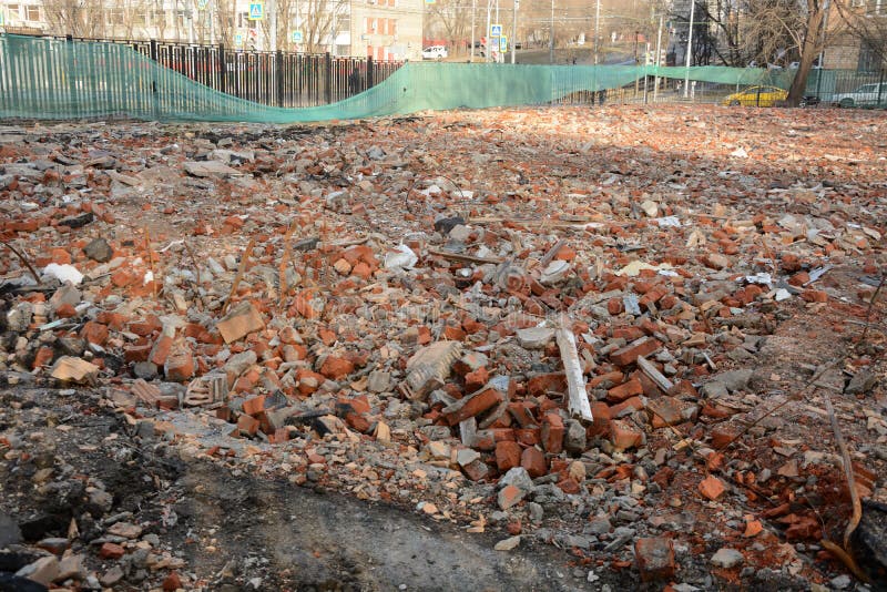 The Dumping of Construction Waste in City Stock Image - Image of ...