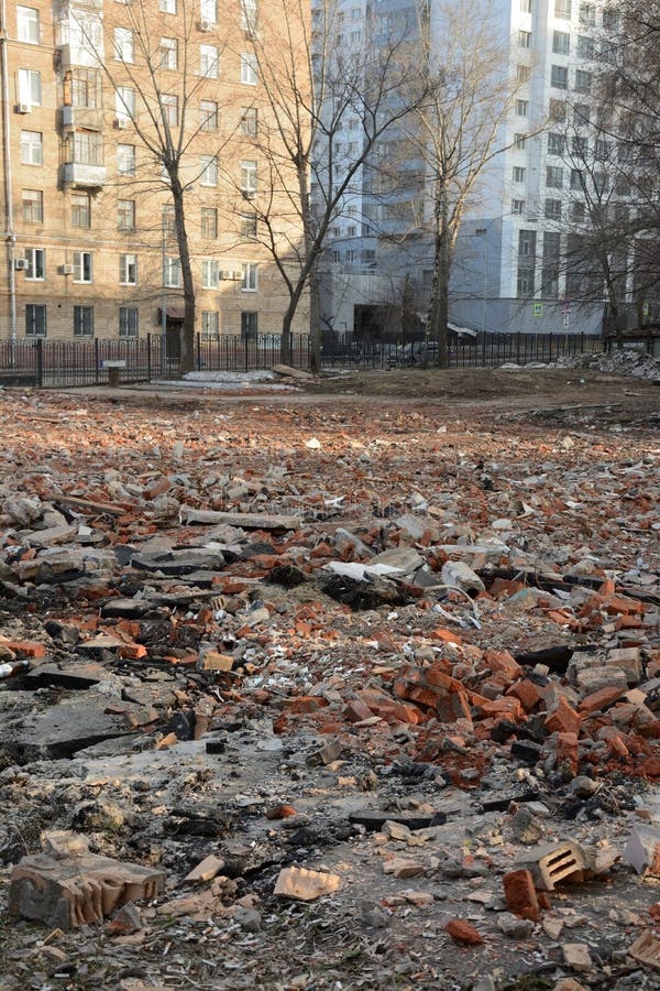 The Dumping of Construction Waste in City Stock Photo - Image of stones ...