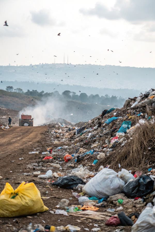 Environmental Pollution Garbage Dumping Stock Illustration ...