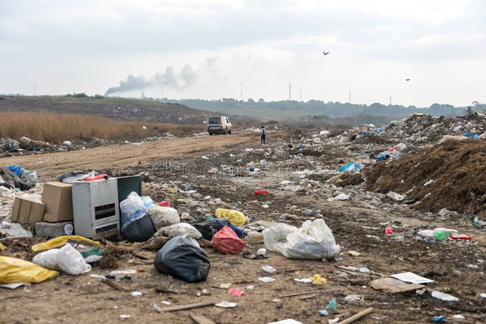 Environmental Pollution Garbage Dumping Stock Illustration ...