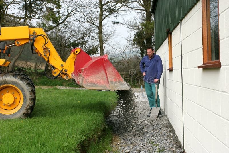 Dumping Gravel stock image. Image of digger, person, active - 759547