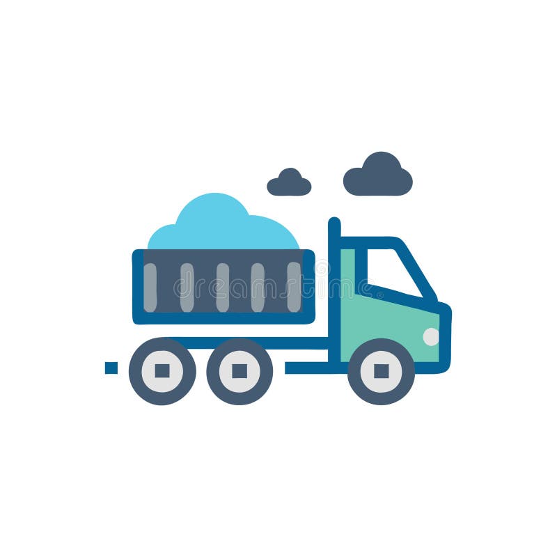 Dumping Truck Icon for Site Management Stock Illustration ...