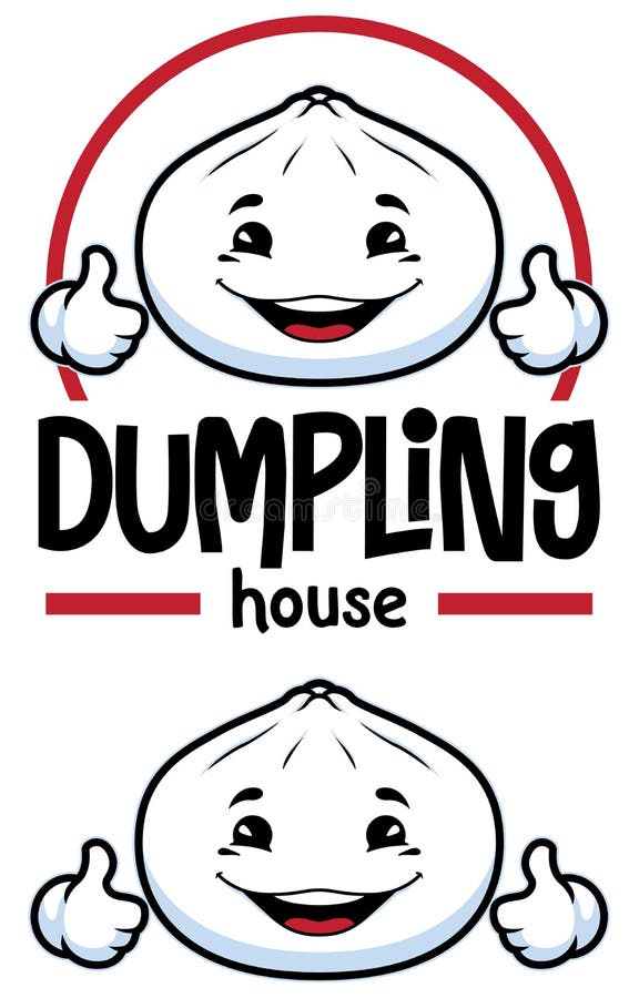Dumpling House Mascot stock vector. Illustration of steamed - 268125640