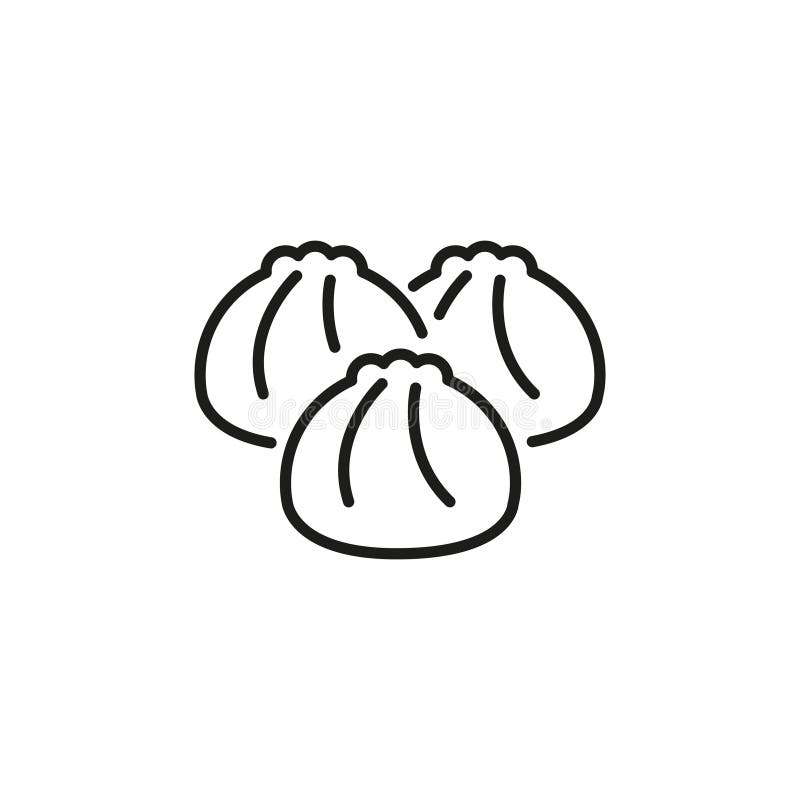 Dumpling icon stock vector. Illustration of diet, fishery - 324381217