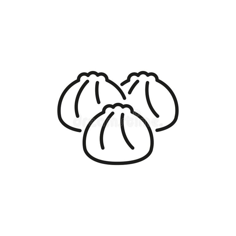 Dumpling icon stock vector. Illustration of diet, fishery - 324381217