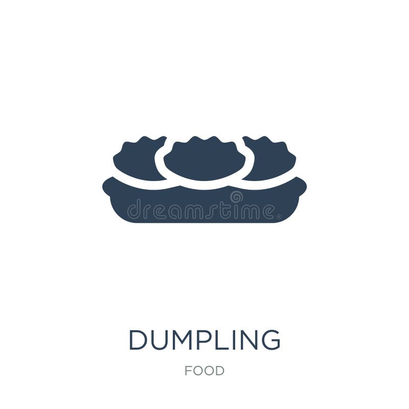 Dumpling Icon Vector Sign and Symbol Isolated on White Background Stock ...