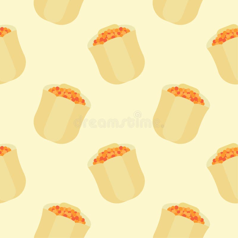 Dumpling Seamless Pattern Flat Design Vector Illustration Stock Vector ...