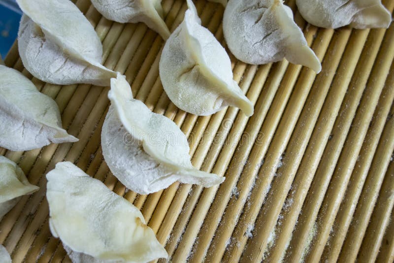 Make Dumplings Under the Table Stock Photo - Image of table, health ...