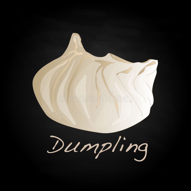 Dumpling Vector Illustration. Stock Vector - Illustration of lunch ...