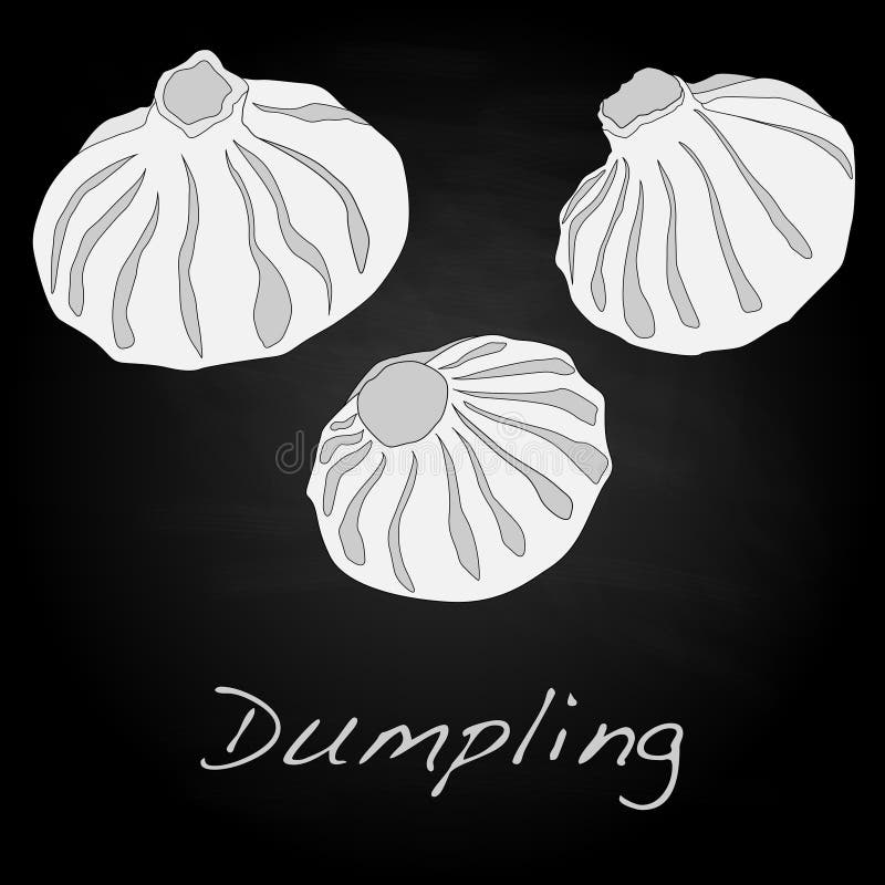 Dumpling Vector Illustration. Stock Vector - Illustration of vector ...
