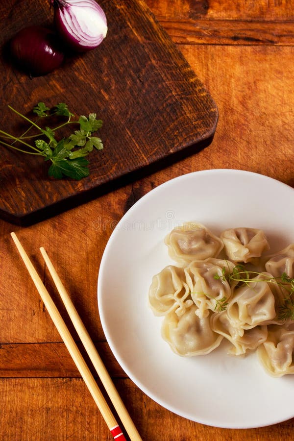 Dumplings for dinner stock image. Image of cuisine, asian - 69318127