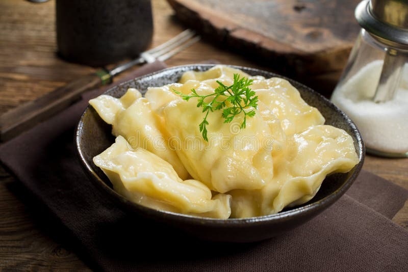 Dumplings, Filled with Cheese Stock Image - Image of meal, mashed ...