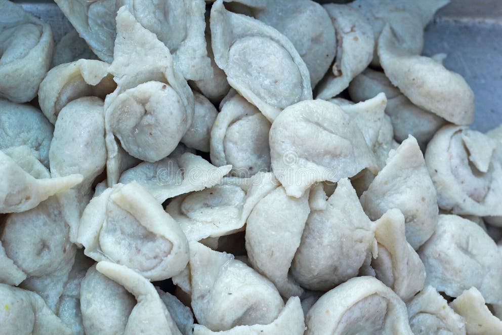 Dumplings, Fish in the Market Stock Photo - Image of seafood, diet ...