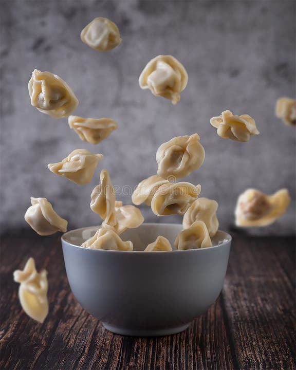 Dumplings are Flying To the Bowl Stock Photo - Image of food, dumplings ...