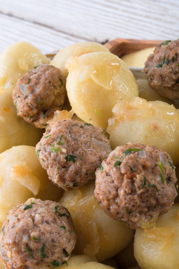 Dumplings with meatball stock image. Image of gnocchi - 37556589