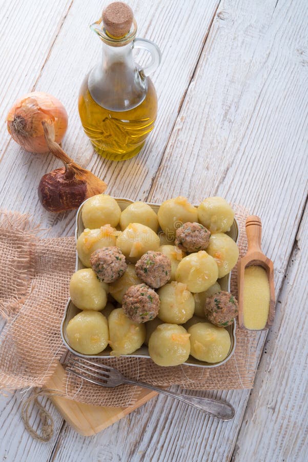 Dumplings with meatball stock image. Image of cooking - 37207721