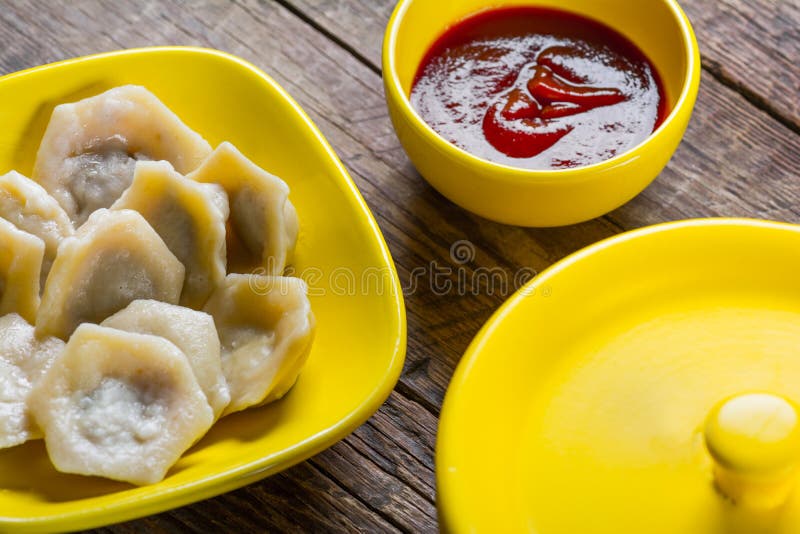 Dumplings on a plate stock photo. Image of dumplings - 63626564