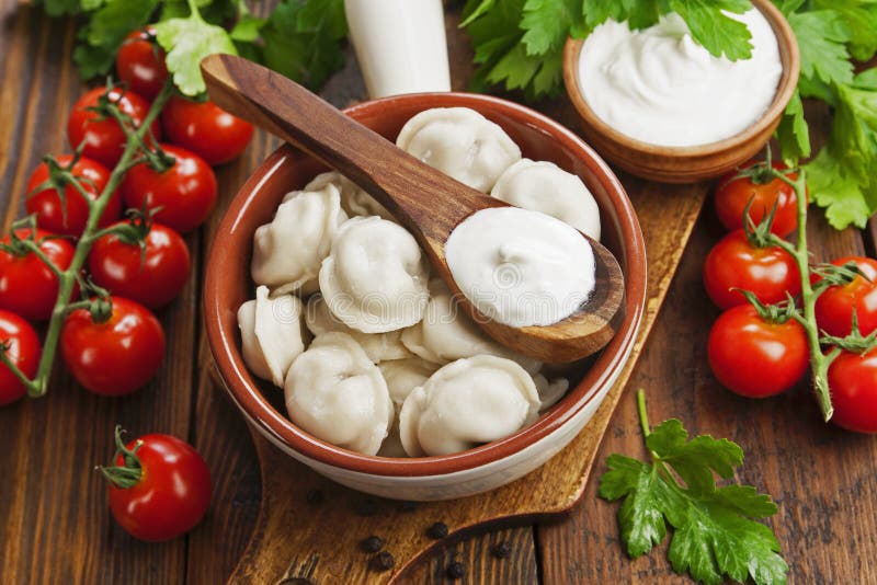 Dumplings in the pot stock photo. Image of ravioli, cooking - 177147194