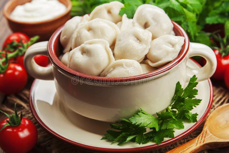 Dumplings in the pot stock image. Image of organic, minced - 184232209