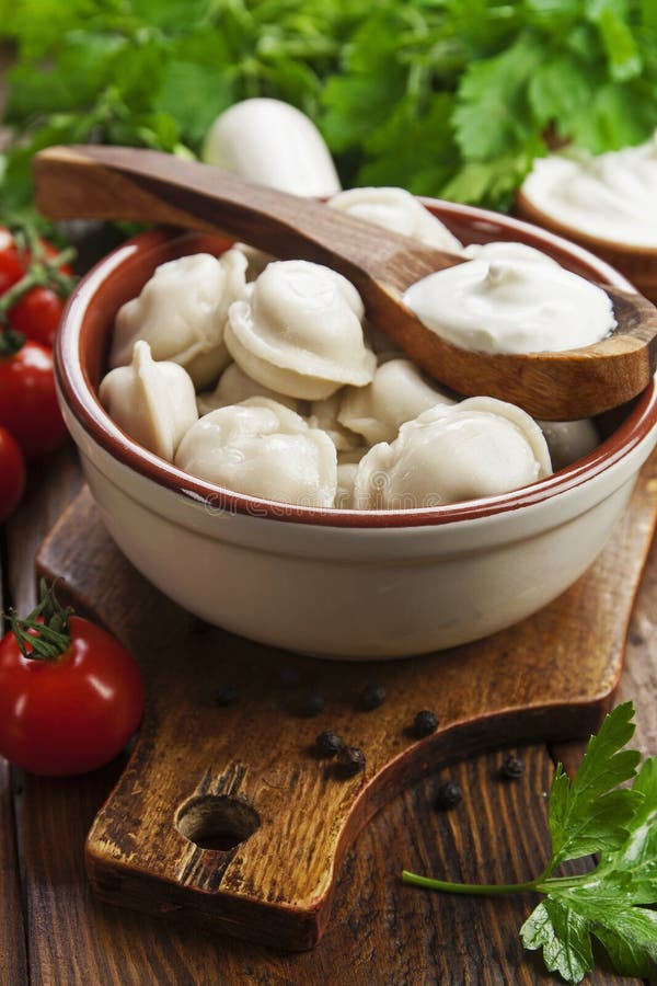 Dumplings in the pot stock image. Image of pelmeni, cookery - 184232485
