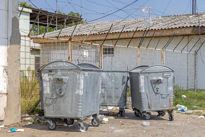 Dumpster Bins stock photo. Image of site, europe, garbage - 228719800