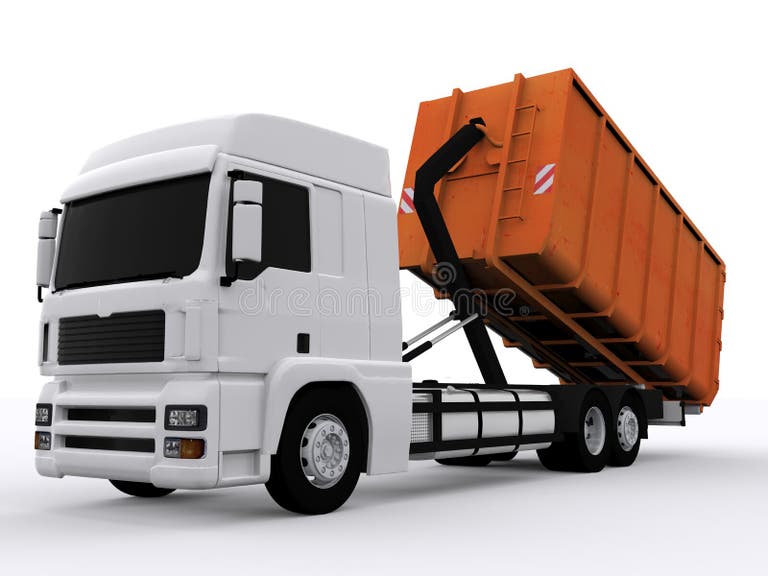 Skip Truck Stock Illustrations – 126 Skip Truck Stock Illustrations ...