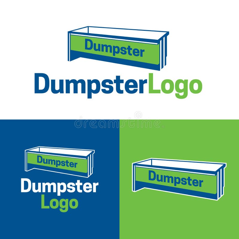 Dumpster Logo and Icon stock vector. Illustration of identity - 206893273