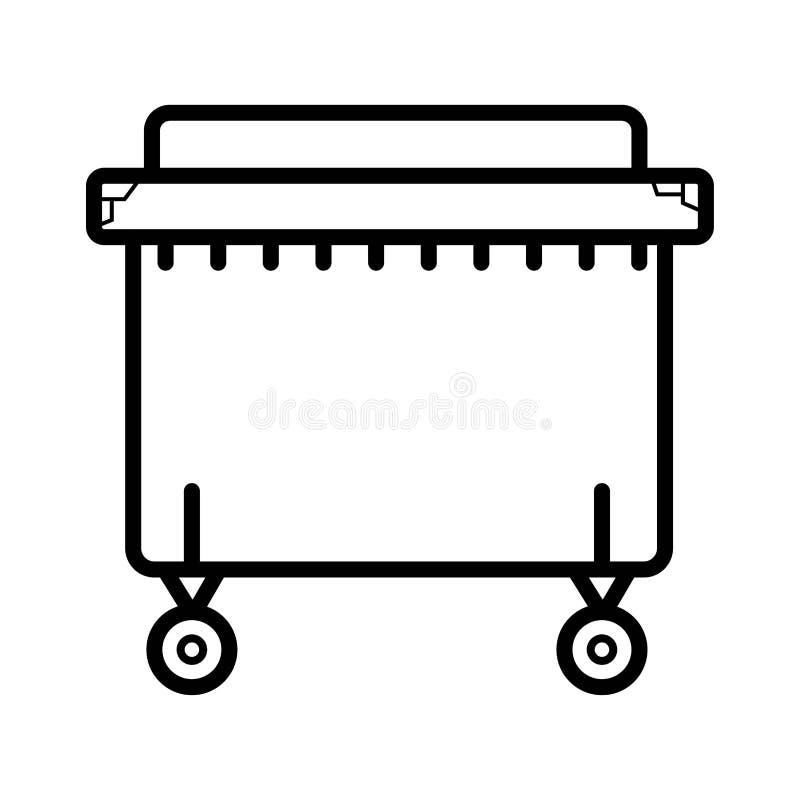 Dumpster Icon in Different Style Vector Illustration. Two Colored and ...
