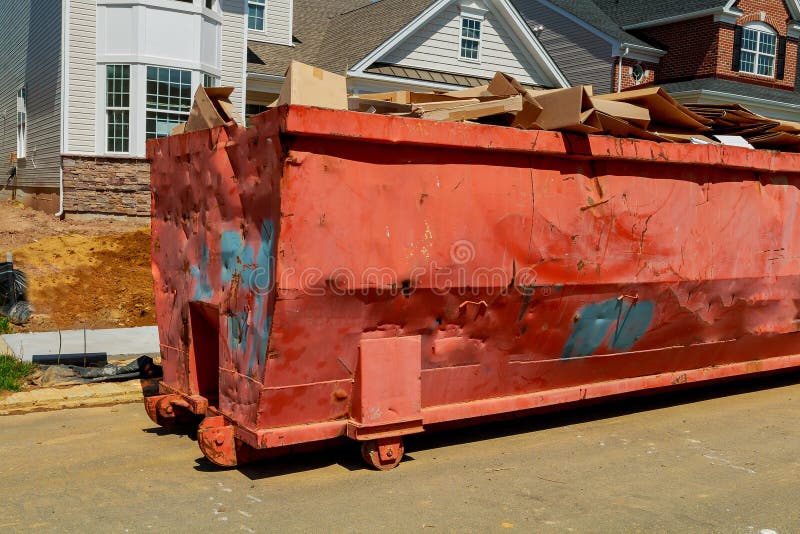 Container Over Flowing Dumpsters Being Full with Garbage Stock Photo ...