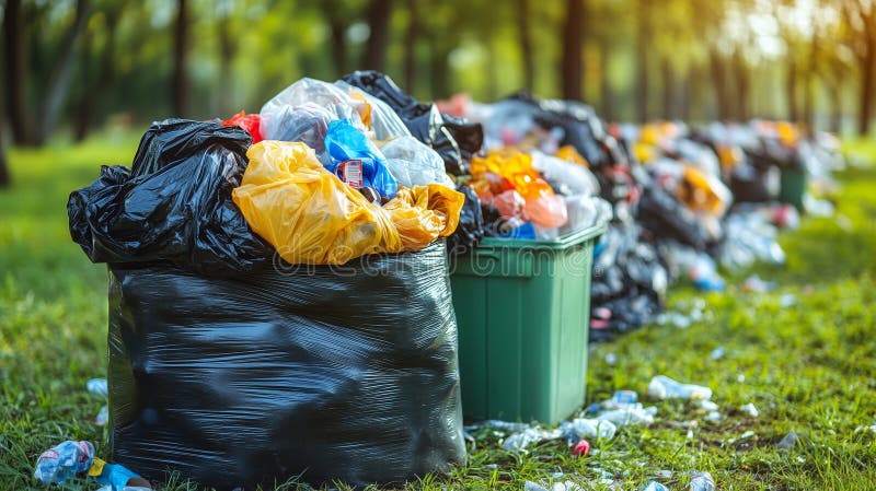 Dumpsters Being Full with Garbage Stock Image - Image of landfill ...