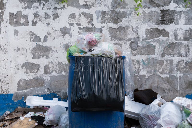 Dumpsters Being Full with Garbage Stock Photo - Image of dump, asia ...