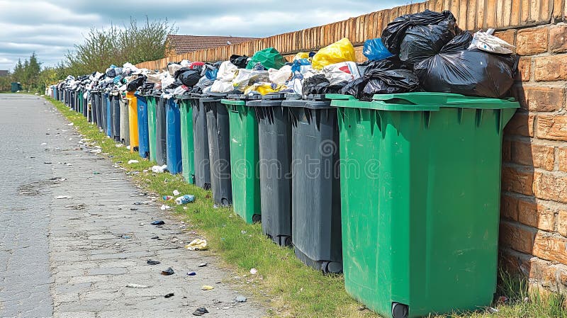 Dumpsters Being Full with Garbage Stock Photo - Image of carbon ...