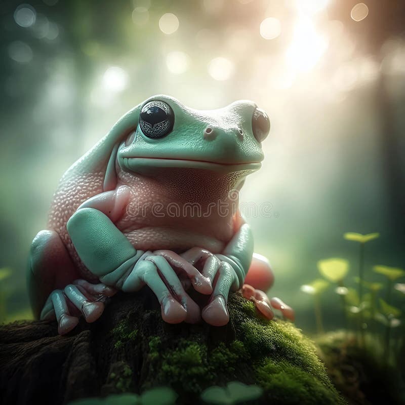 Dumpy Frog in Its Wild Habitat Stock Illustration - Illustration of ...