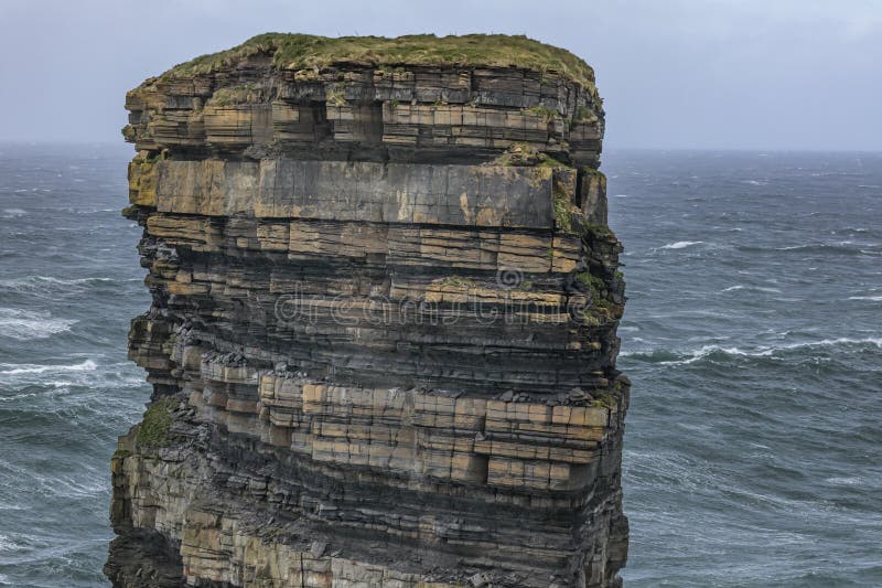 The Dun Briste Sea Stack Off the Cliffs of Downpatrick Head in County ...