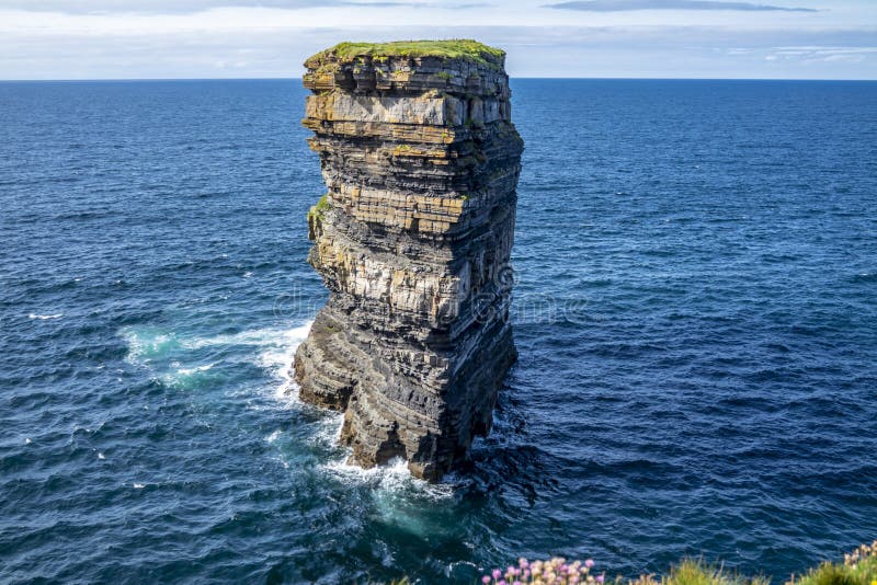 The Dun Briste Sea Stack Off the Cliffs of Downpatrick Head in County ...