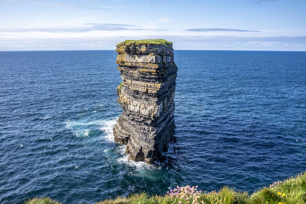 The Dun Briste Sea Stack Off the Cliffs of Downpatrick Head in County ...