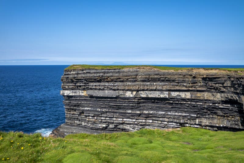 The Dun Briste Sea Stack Off the Cliffs of Downpatrick Head in County ...